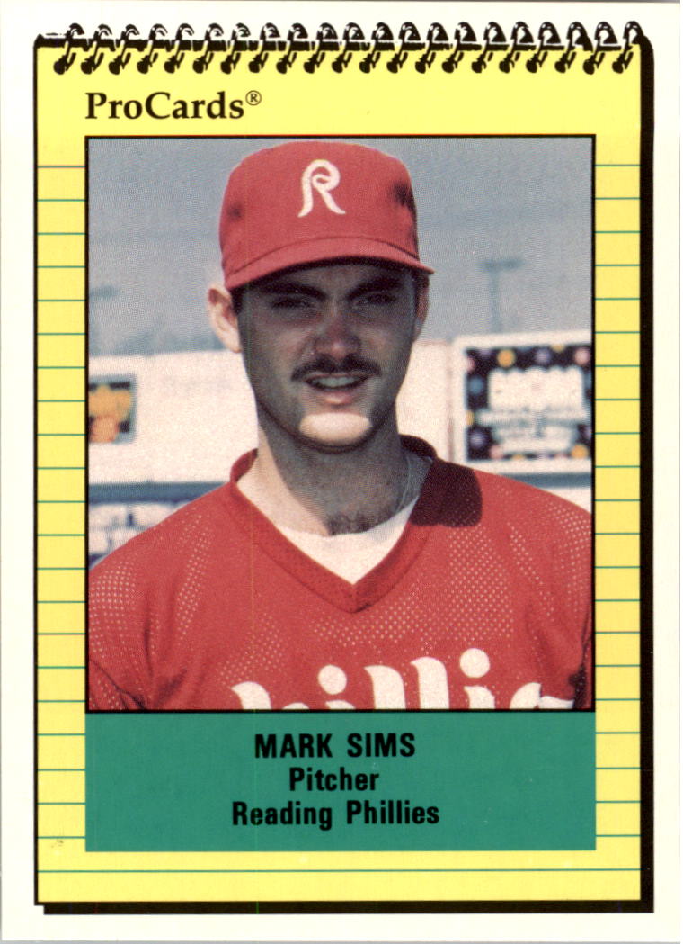 1991 Reading Phillies ProCards #1370 Mark Sims - NM-MT