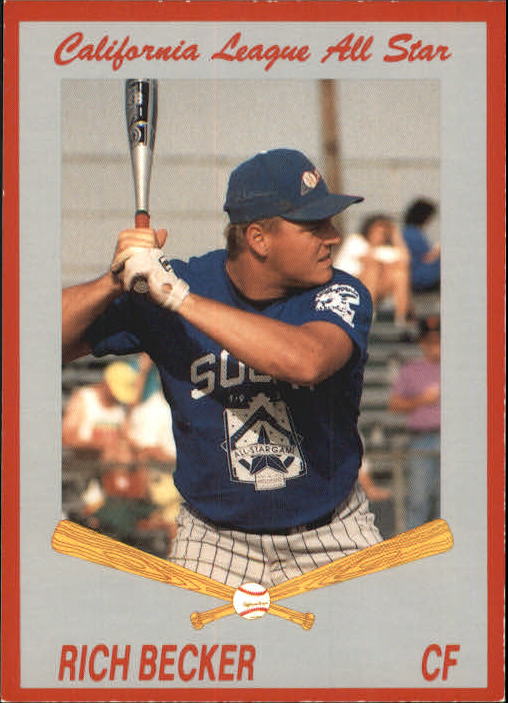 1992 California League All-Stars Cal League Cards #37 Rich Becker - NM-MT