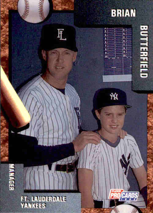 1992 Fort Lauderdale Yankees Fleer/ProCards #2629 Brian Butterfield MG - NM