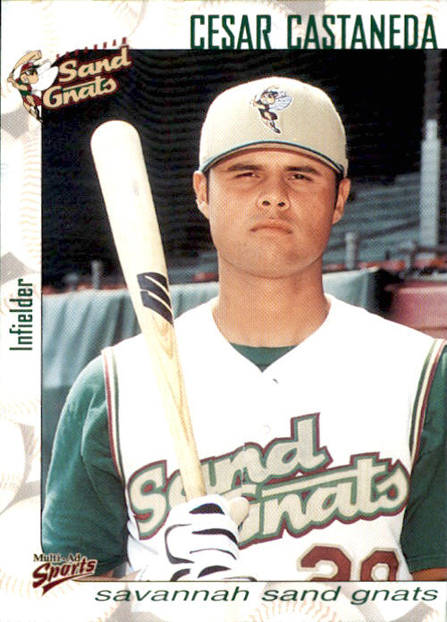 2000 Savannah Sand Gnats Multi-Ad #10 Cesar Castaneda - NM