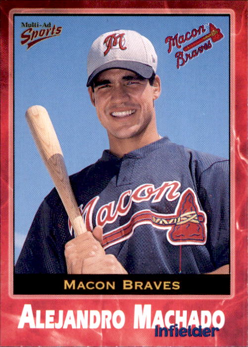 2001 Macon Braves Multi-Ad #2 Alejandro Machado - NM