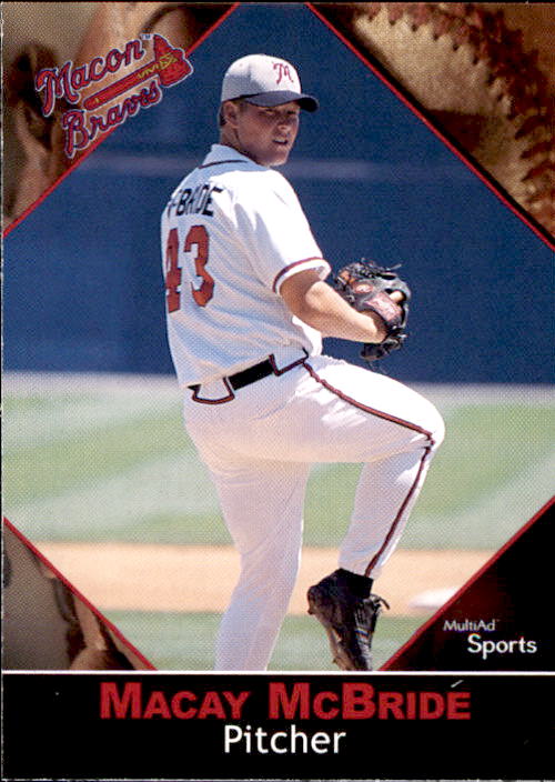 2002 Macon Braves Multi-Ad #14 Macay McBride - NM