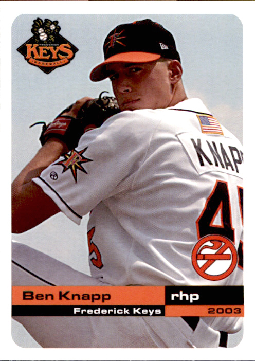 2003 Frederick Keys No Smoking Logo Grandstand #23 Ben Knapp - NM