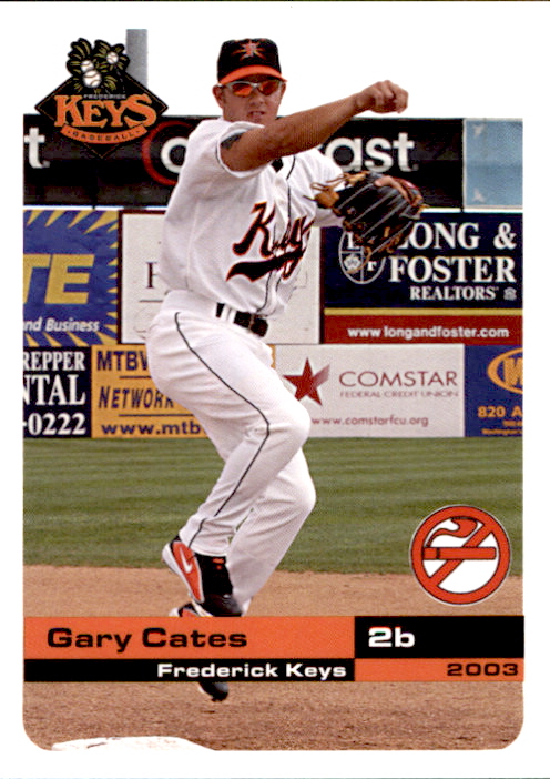 2003 Frederick Keys No Smoking Logo Grandstand #28 Gary Cates - NM