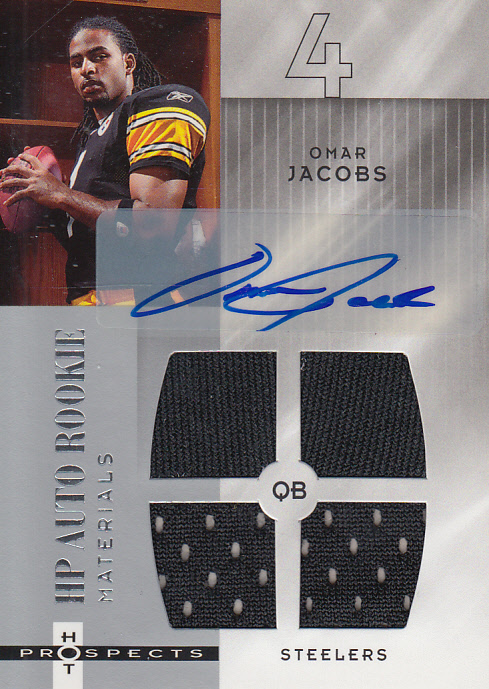 2006 Hot Prospects #213 Omar Jacobs JSY AU RC - NM-MT