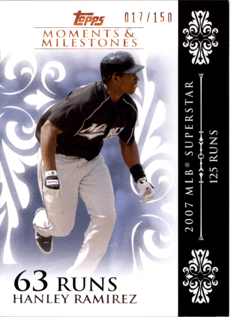 2008 Topps Moments and Milestones #92-63 Hanley Ramirez - /150 - NM-MT 2008 Topps Moments and Milestones #92-63 Hanley Ramirez - /150 - NM-MT