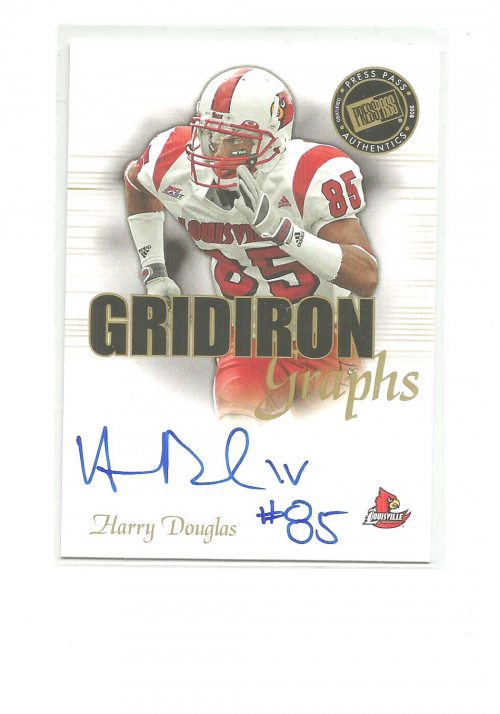 2008 Press Pass SE Gridiron Graphs Gold #GGHD Harry Douglas - F63 - NM ...
