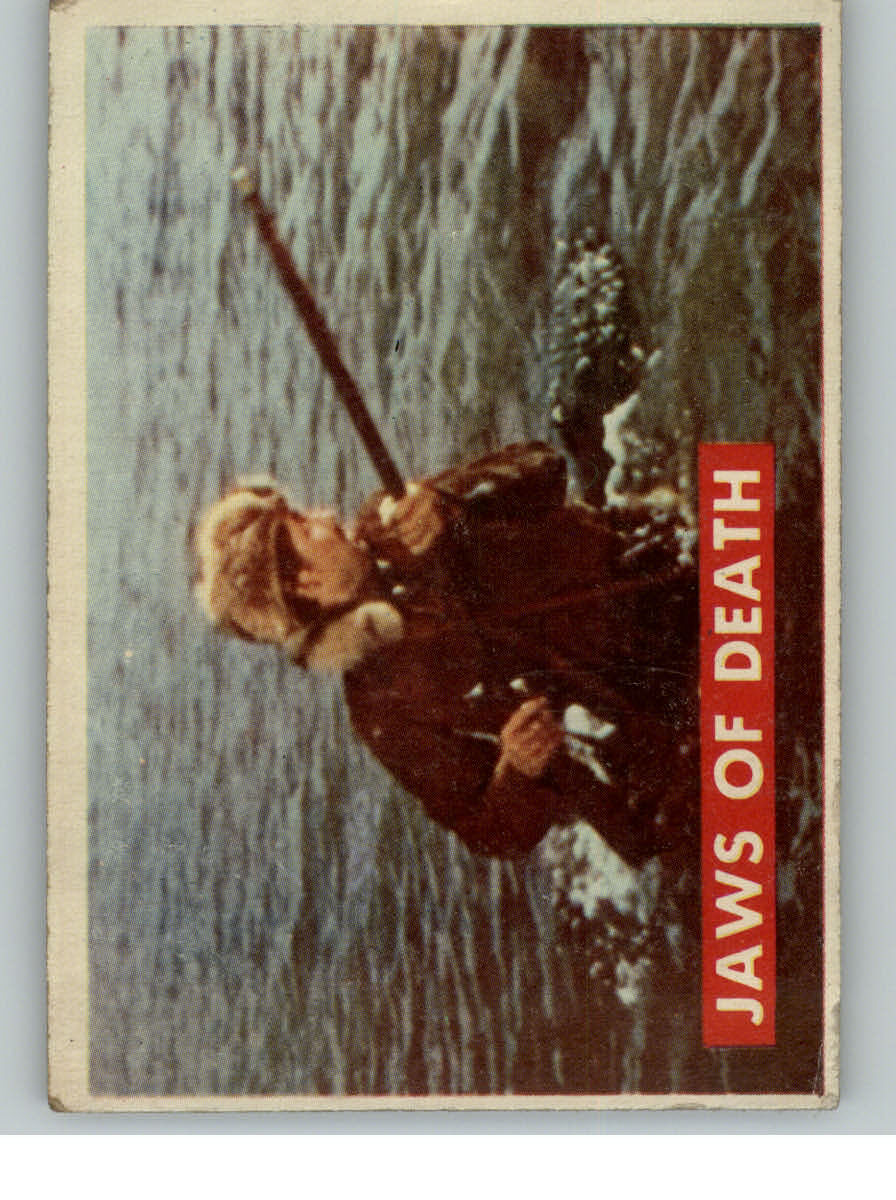 1956 Topps Davy Crockett Green Backs #27A Jaws of Death - VG