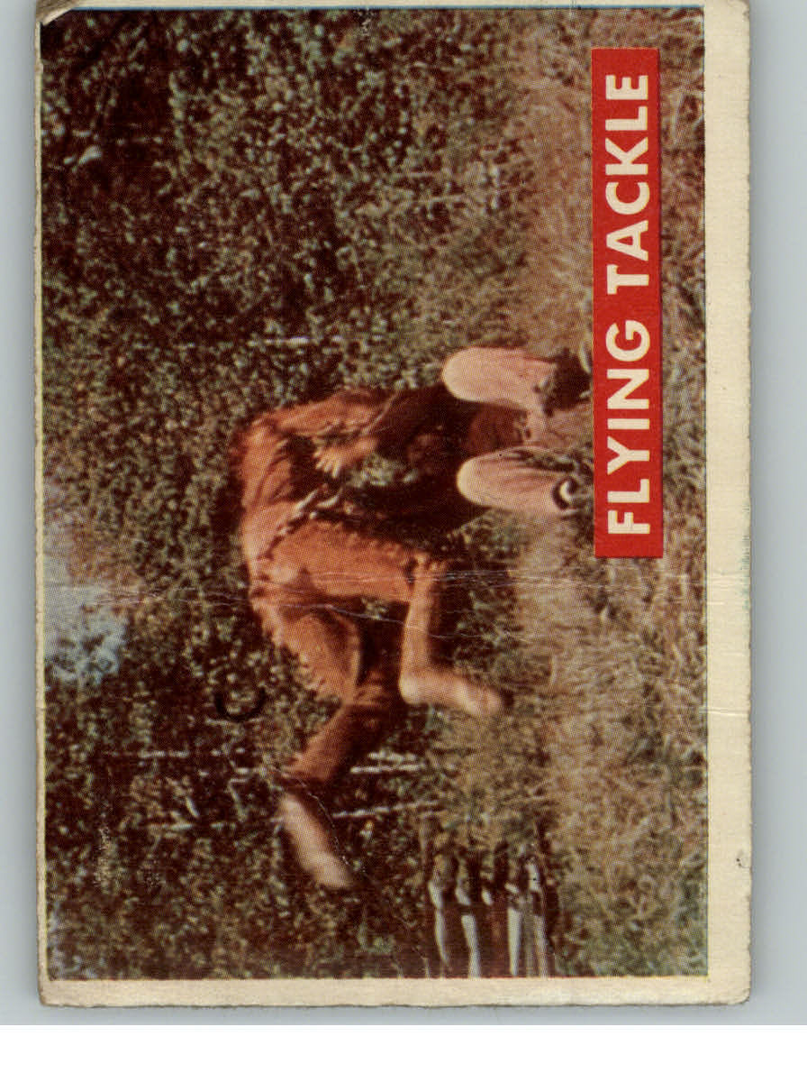 1956 Topps Davy Crockett Green Backs #37A Flying Tackle - VG