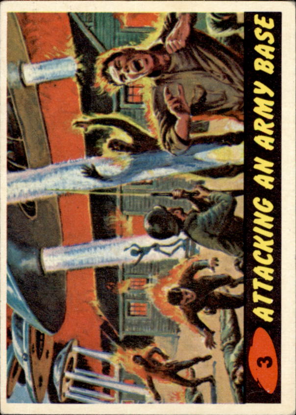 1962 Topps Mars Attacks #3 Attacking an Army Base - EX