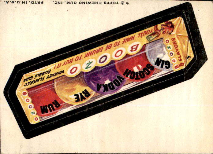 1974 Topps Wacky Packages Series 7 #6 Boozo Gum - GOOD