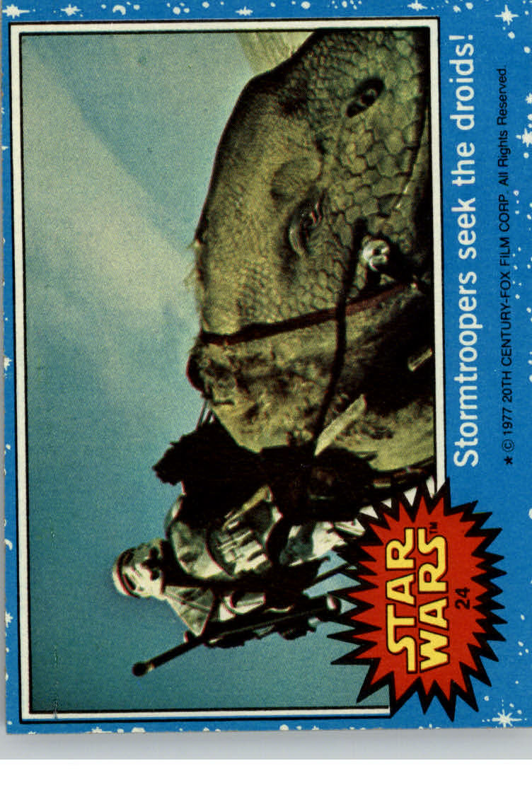 1977 Topps Star Wars #24 Stormtroopers seek the droids - NM