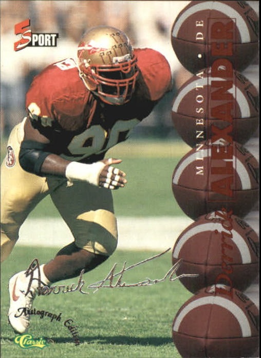 1995-96 Classic Five Sport Signings #41 Derrick Alexander - NM-MT