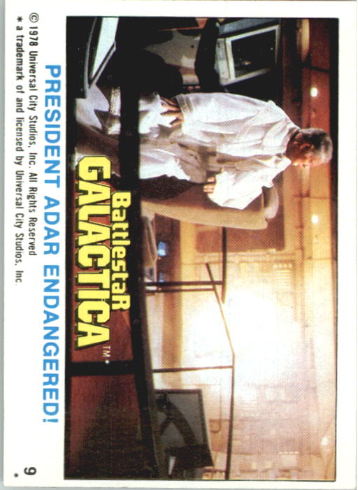 1978 Topps Battlestar Galactica #9 President Adar Endangered - NM-MT
