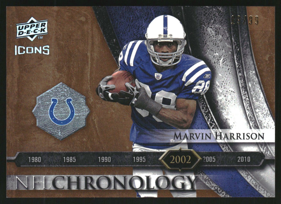 2008 Upper Deck Icons NFL Chronology Gold #CHR29 Marvin Harrison - NM-MT
