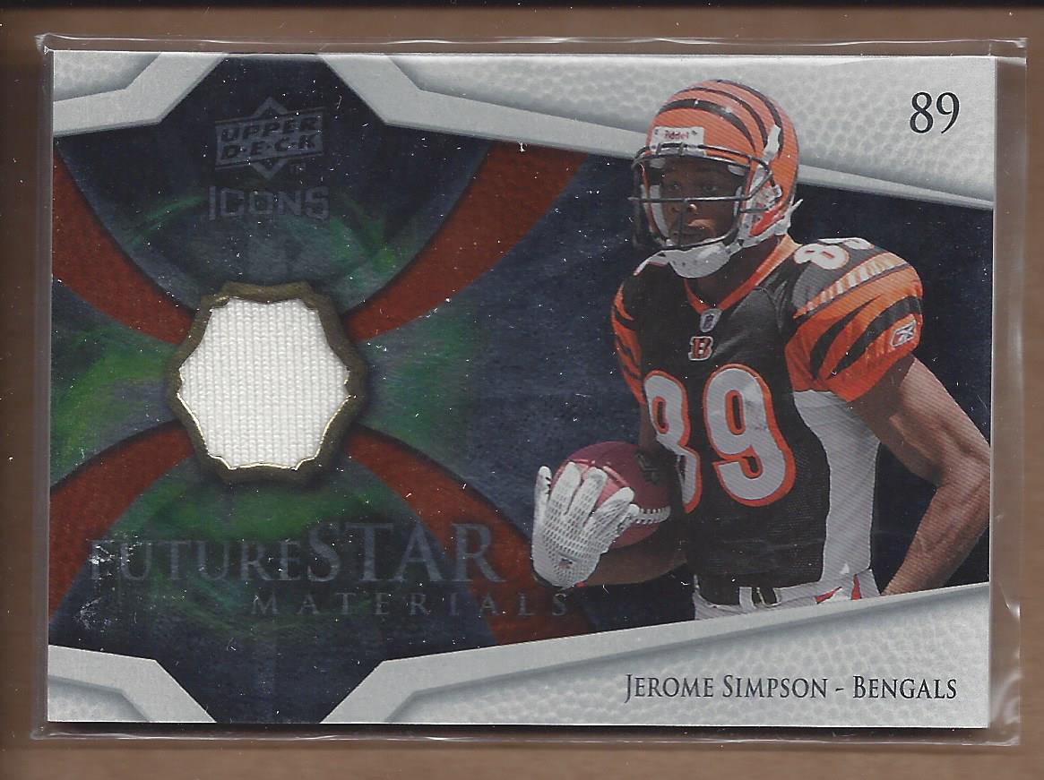 2008 Upper Deck Icons Future Stars Materials #FSM23 Jerome Simpson - NM-MT