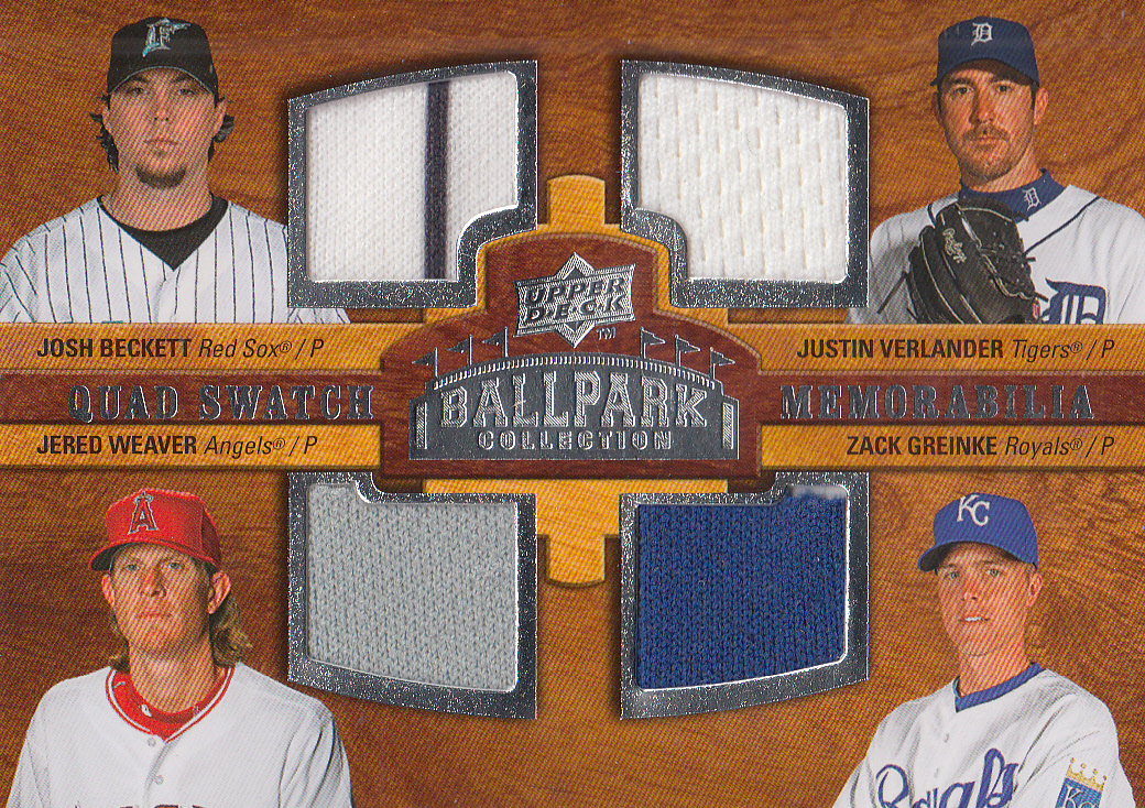 2008 Upper Deck Ballpark Collection #212 Josh Beckett/Justin Verlander ...