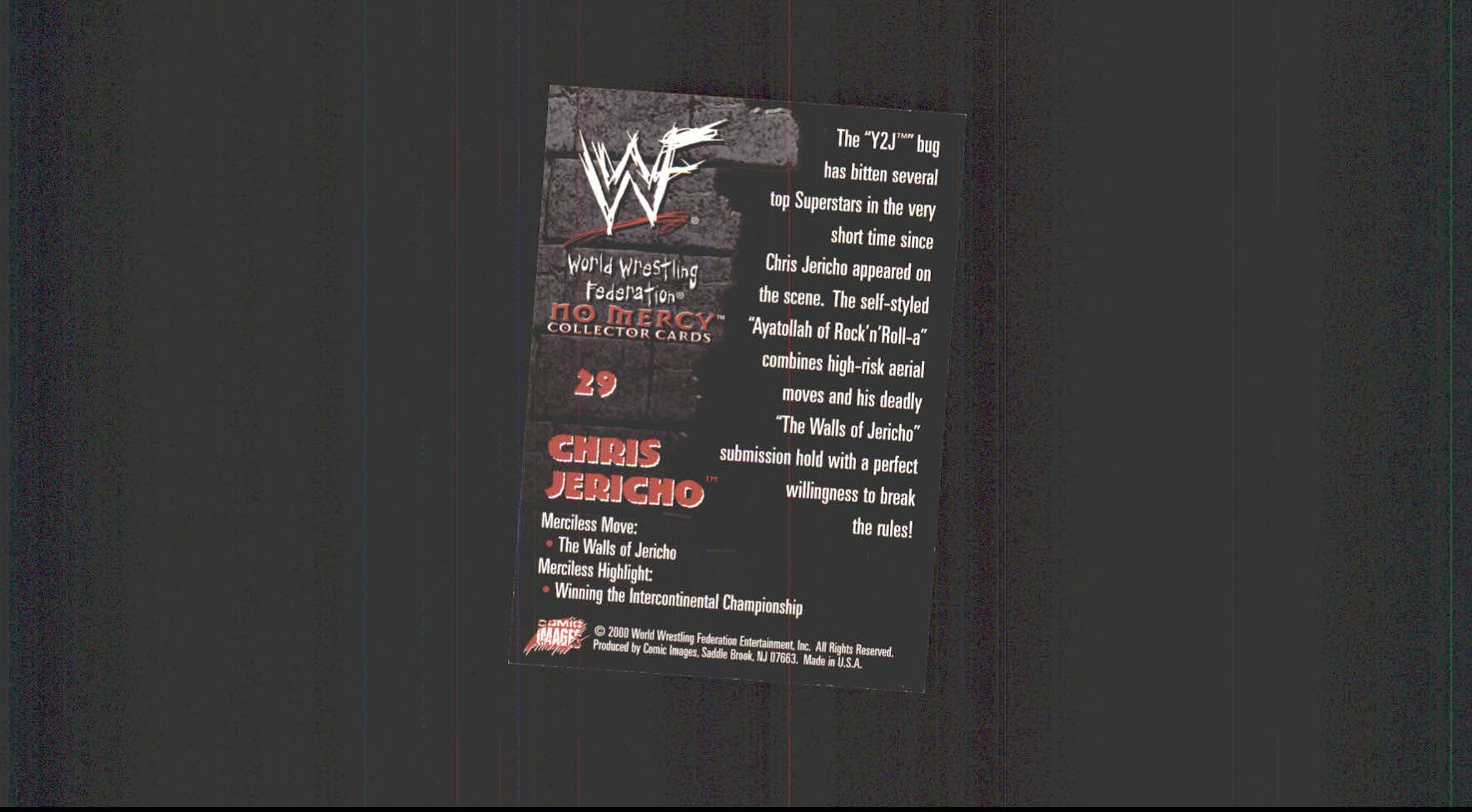 2000 Comic Images WWF No Mercy #29 Chris Jericho - NM-MT