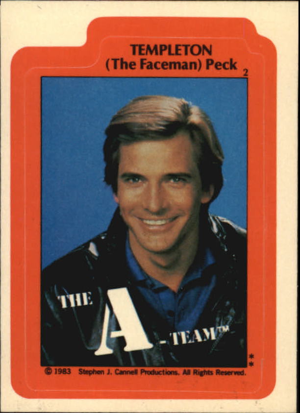 1983 Topps The A-Team Stickers #2 Templeton (The Faceman) Peck - NM-MT ...
