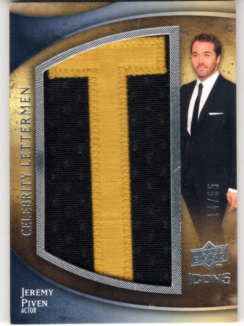 2009 Upper Deck Icons Celebrity Lettermen #GO Jeremy Piven/440 ...