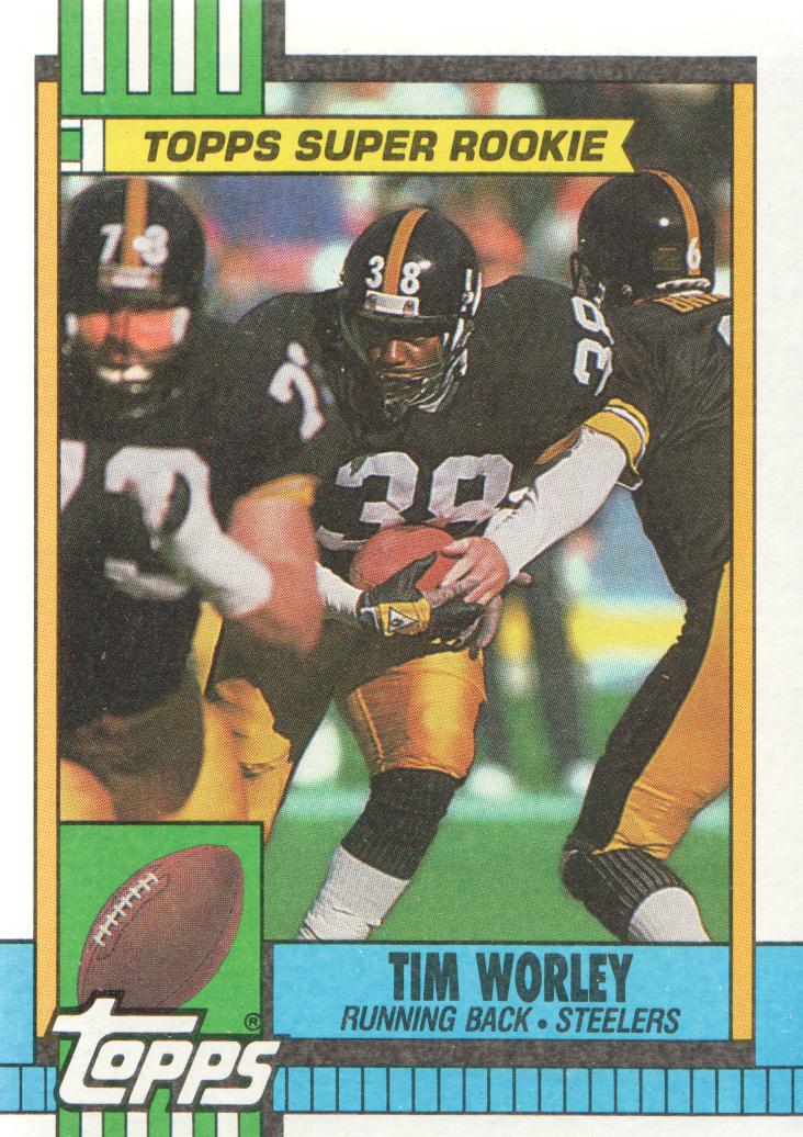 1990 Topps Disclaimer Back #175 Tim Worley - Has "Topps Football Player ...