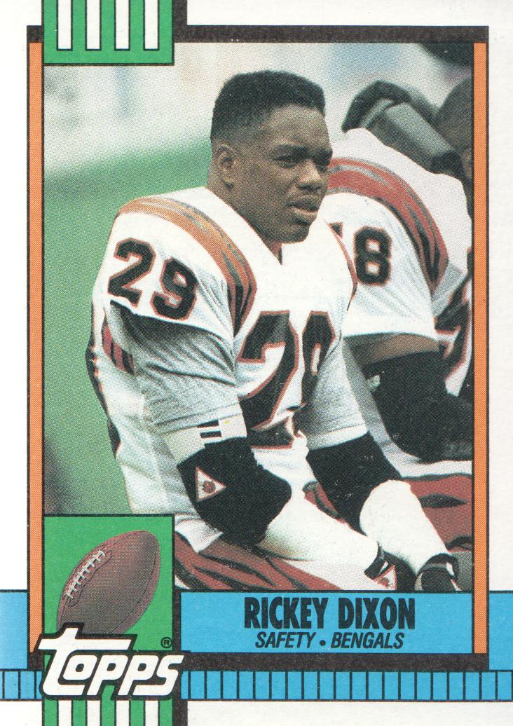 1990 Topps Disclaimer Back #276 Rickey Dixon RC - Has "Topps Football ...