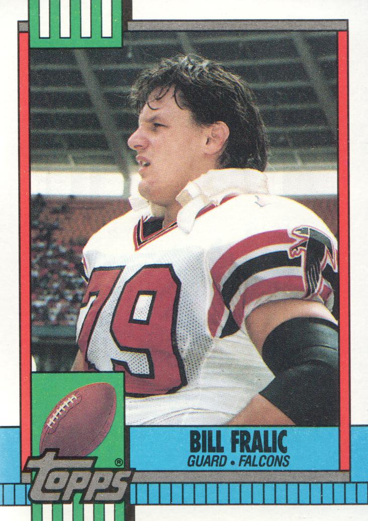 1990 Topps Disclaimer Back #478 Bill Fralic - Has "Topps Football ...