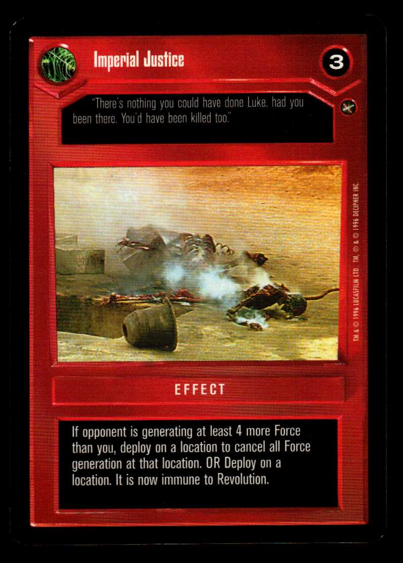 1996 Star Wars A New Hope #40 Imperial Justice C2 - NM-MT - The Dugout ...