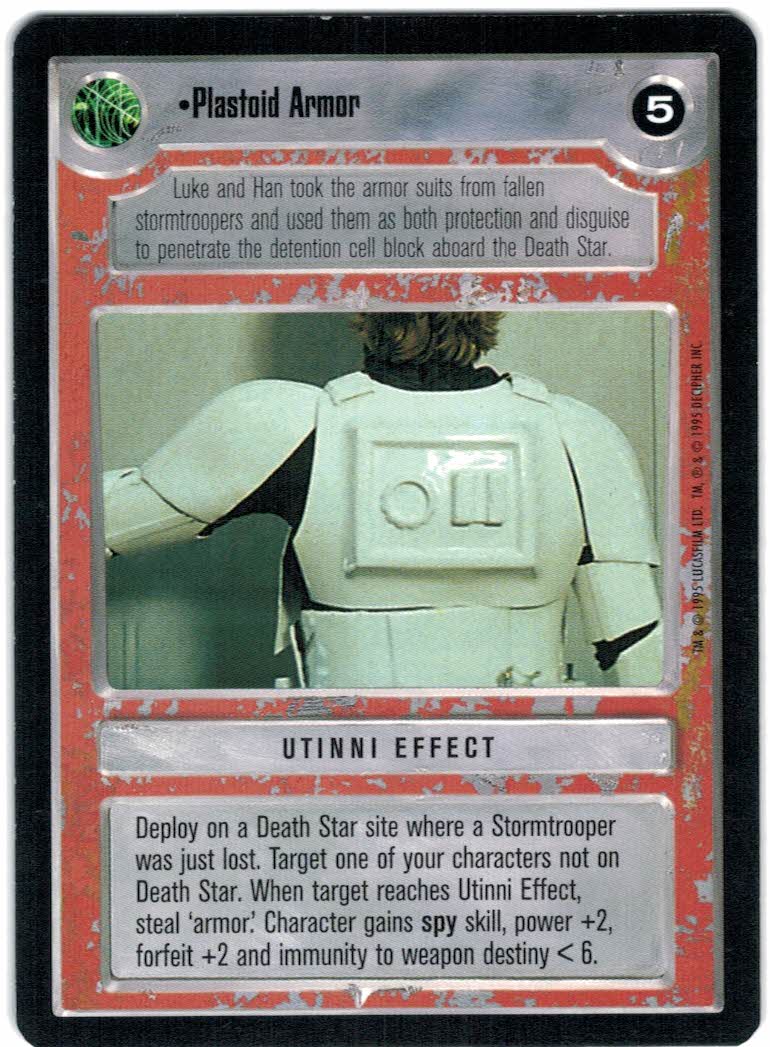1995 Star Wars Premiere #221 Plastoid Armor U2 - NM-MT - The Dugout ...
