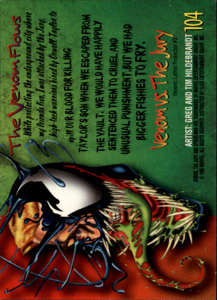 1995 Fleer Ultra Spider-Man Premiere #104 Venom vs. The Jury - NM-MT