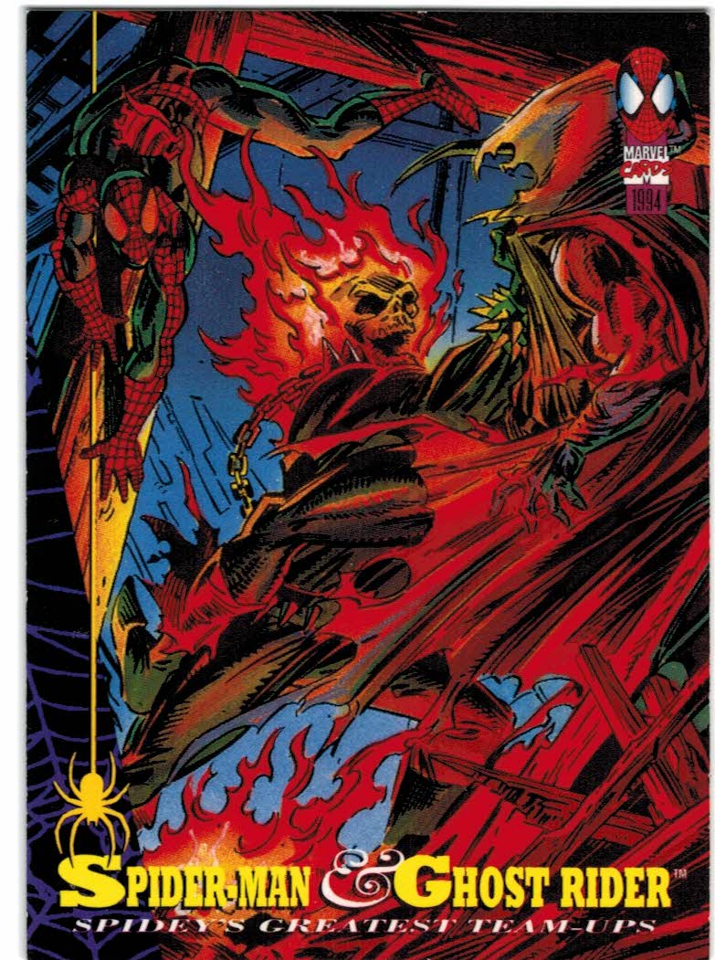 1994 Fleer The Amazing Spider-Man #87 Spider-Man and Ghost Rider - NM-MT