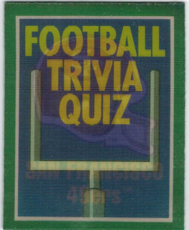 1989 Score Trivia Quiz #16 Football Trivia Quiz - San Francisco 49ers ...