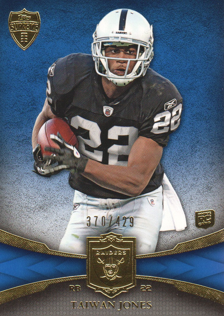2011 Topps Supreme #13 Taiwan Jones RC - #'d /429 - NM-MT