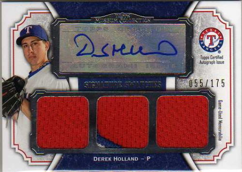 2012 Topps Museum Collection Signature Swatches Triple Relic Autographs ...