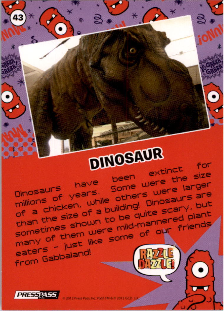 2012 Press Pass Yo Gabba Gabba #43 Play Pretend With Muno - Dinosaur ...
