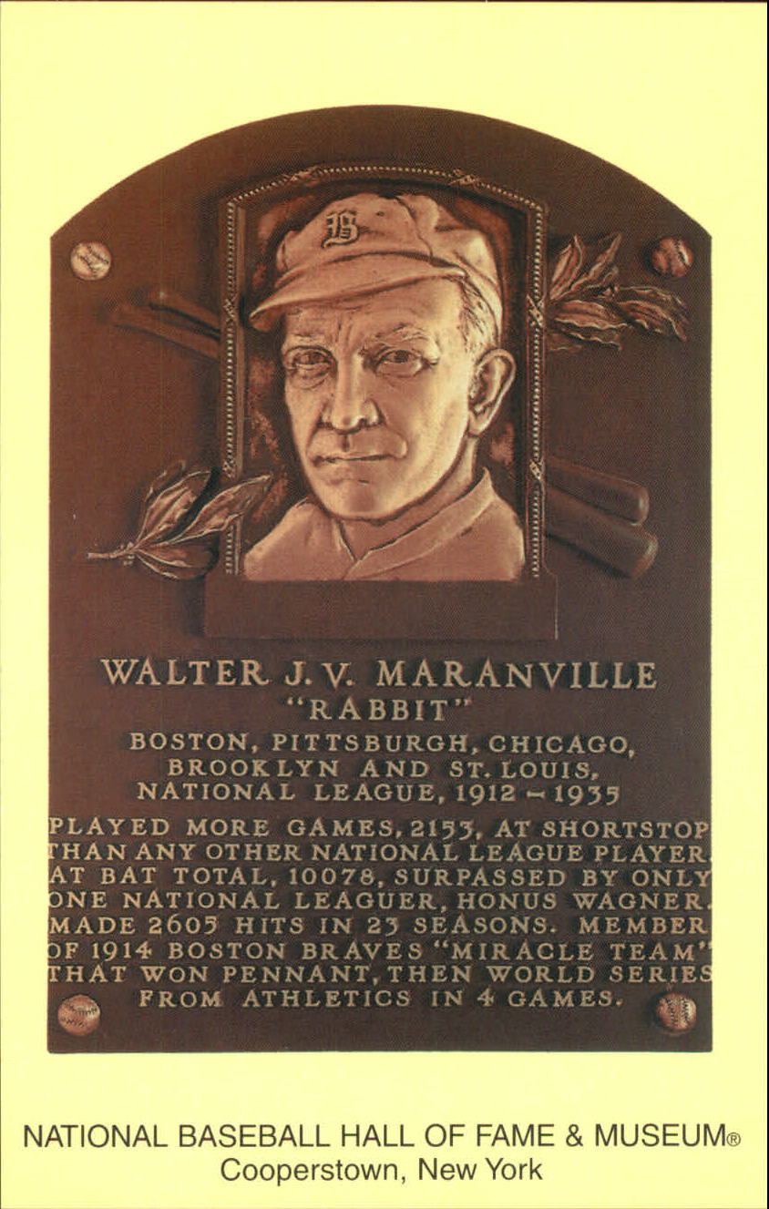 1997-18 Hall of Fame Gold Plaque Postcards Scenic Art #72 Rabbit ...