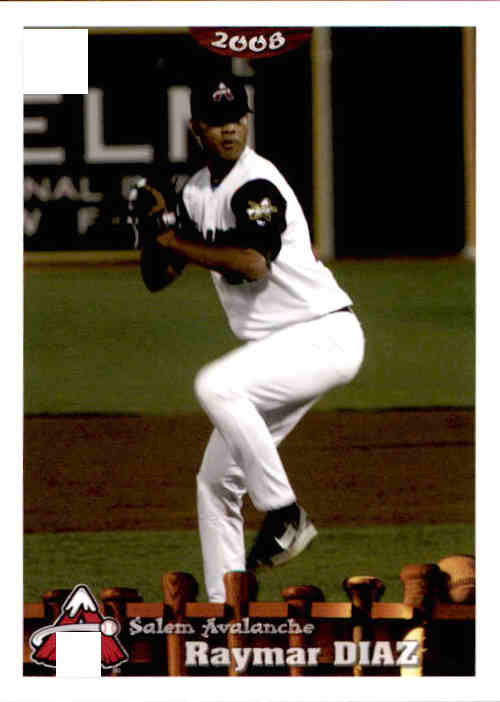 2008 Salem Avalanche Grandstand #9 Raymar Diaz - NM