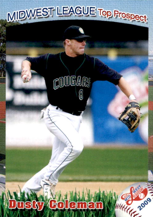 2009 Midwest League Prospects Grandstand #6 Dusty Coleman - NM