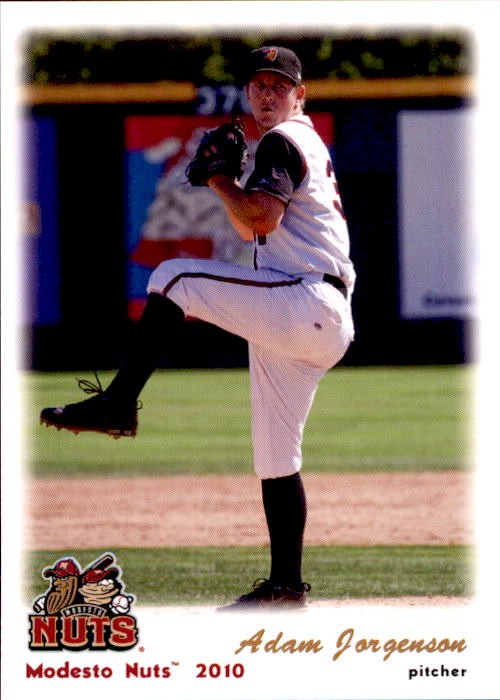 2010 Modesto Nuts Grandstand #13 Adam Jorgenson - NM