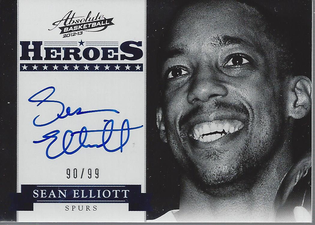 2012-13 Absolute Heroes Autographs #46 Sean Elliott/99 - NM-MT