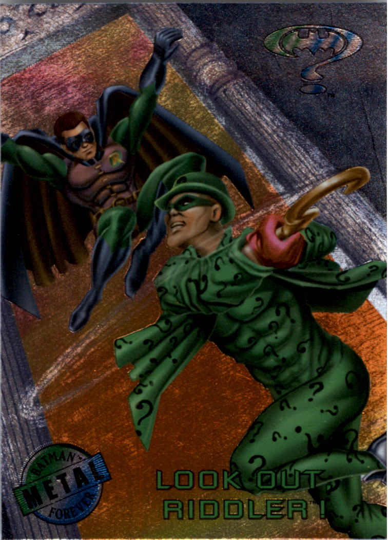 1995 Fleer Metal Batman Forever #77 Look Out, Riddler - NM-MT
