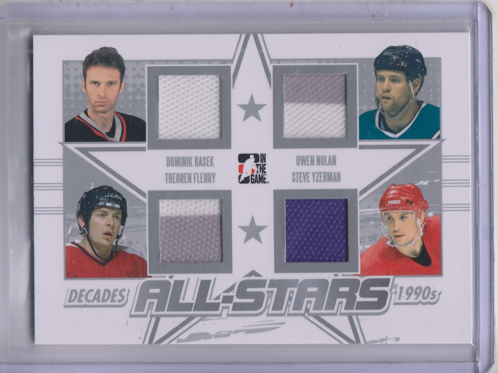 2013-14 ITG Decades 1990s All Stars Quad Jerseys Silver #AS03 Dominik ...