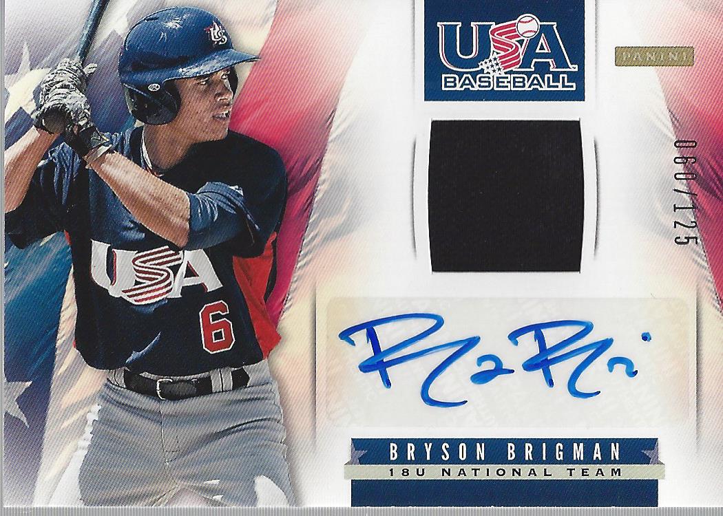 2013 USA Baseball 18U National Team Jersey Signatures #2 Bryson Brigman ...