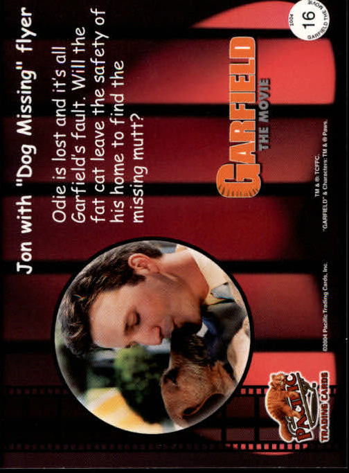 2004 Pacific Garfield Collection Garfield the Movie Paw Print #16 Odie ...