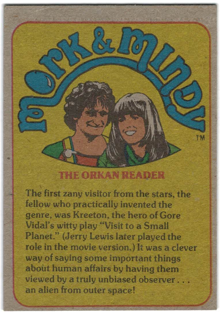 1978 Topps Mork and Mindy #36 You're a U.F.O. Mork - NM-MT