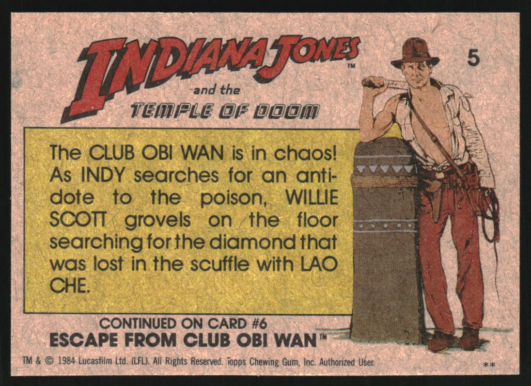 1984 Topps Indiana Jones and the Temple of Doom #5 The Diamond Seeker ...