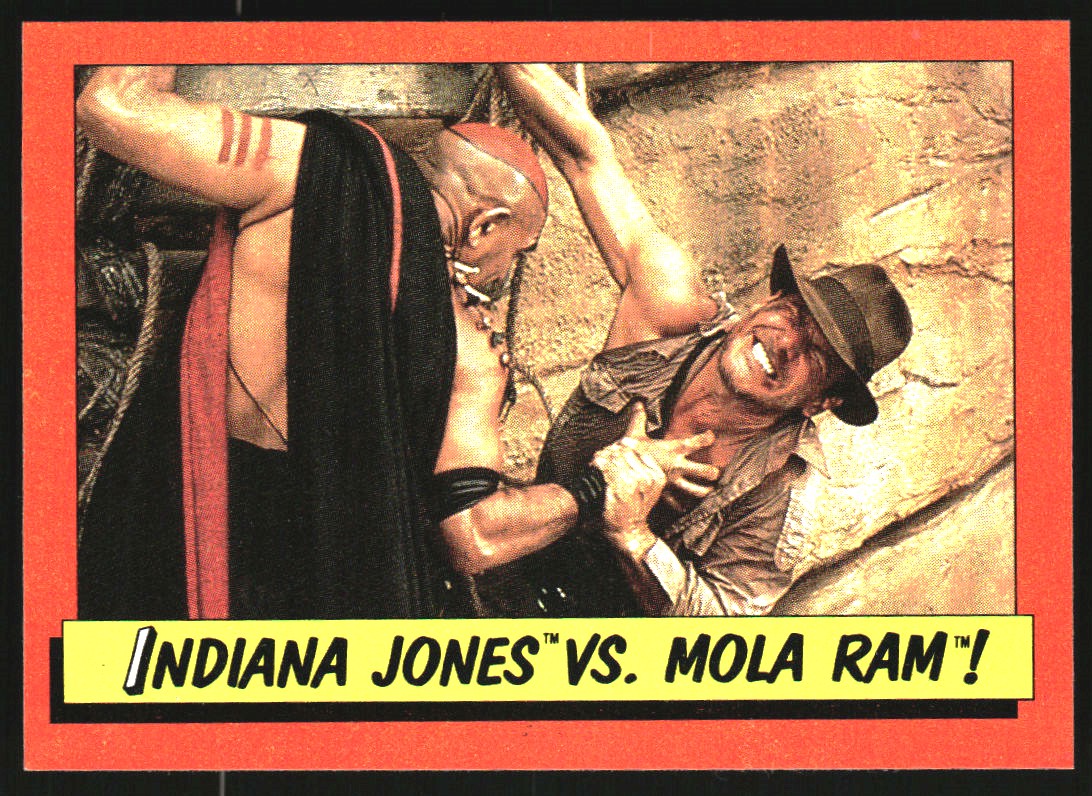 1984 Topps Indiana Jones and the Temple of Doom #84 Indiana Jones vs ...