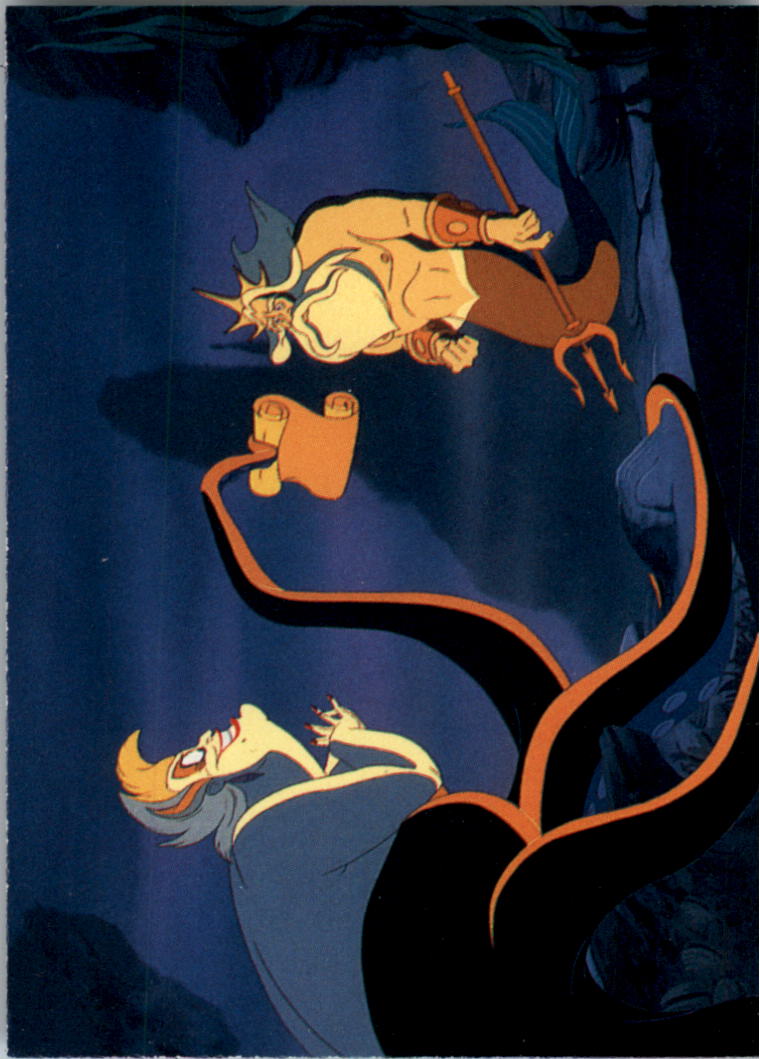 1991 Pro Set The Little Mermaid #77 Showing Triton the Contract - NM-MT