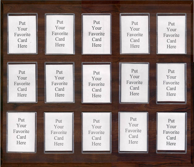 Create Your Own Wood Plaque, Walnut, 15"x18", Fifteen Cards