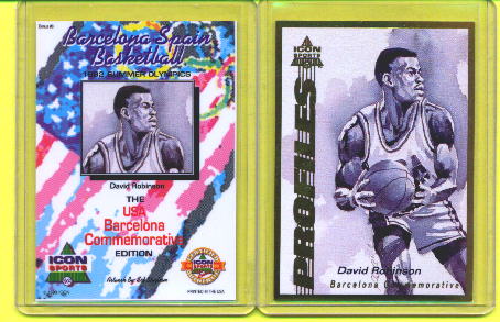 1993 Icon Sports Barcelona Gold Olympic Card #B8 David Robinson